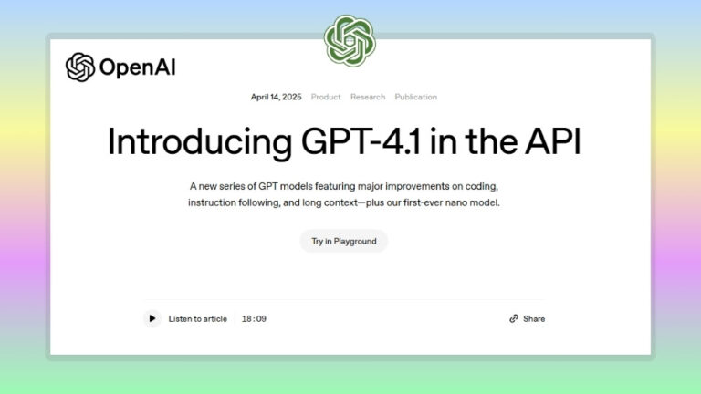 GPT-4.1 d’OpenAI: Le Futur du Codage et des Contextes Longs Dévoilé GPT-4.1 d’OpenAI: Le Futur du Codage et des Contextes Longs Dévoilé